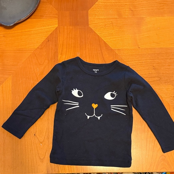 Cat & Jack | Shirts & Tops | Cat Jack Navy Long Sleeve Halloween Cat ...